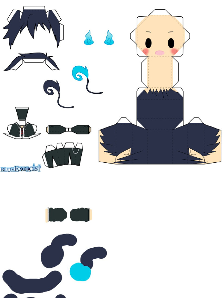 Rin Okumura Papercraft Template Paper Craft | PDF