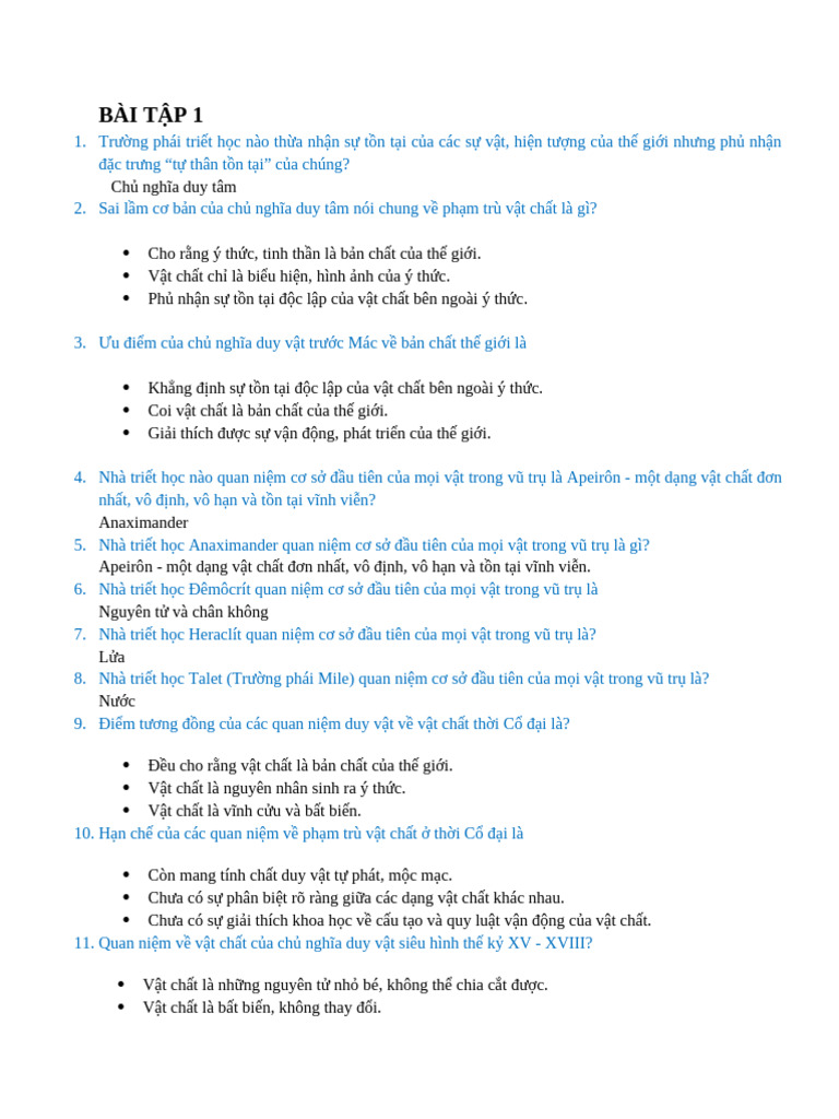 BT Triet Hoc 3 | PDF