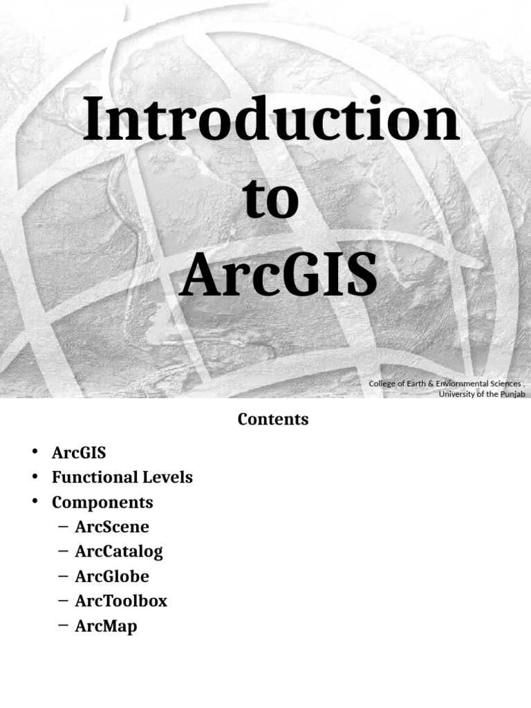 Introduction To ArcGIS | PDF | Arc Gis | Geographic Information System