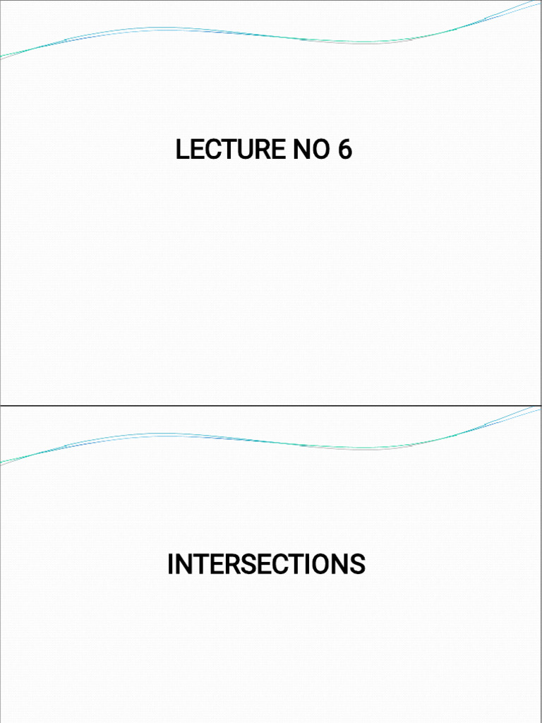 6.intersections and Its Types | PDF | Traffic | Intersection (Road)