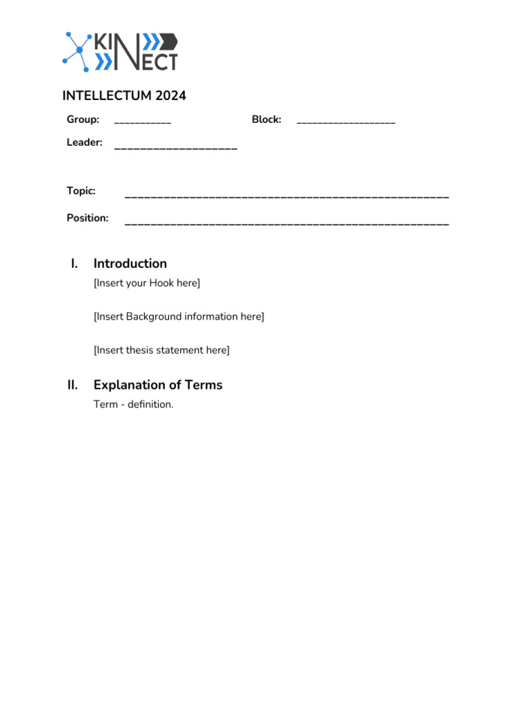 INTELLECTUM Debate Paper Template and Format | PDF
