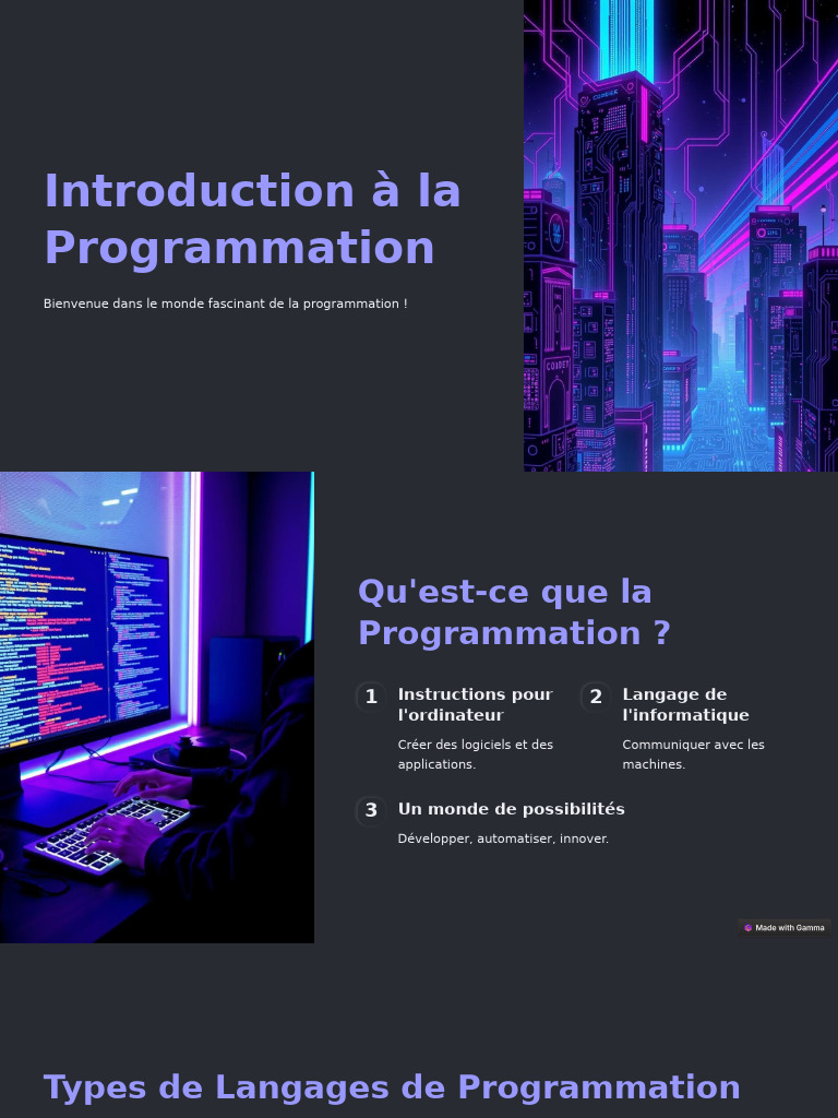 Introduction a La Programmation | PDF