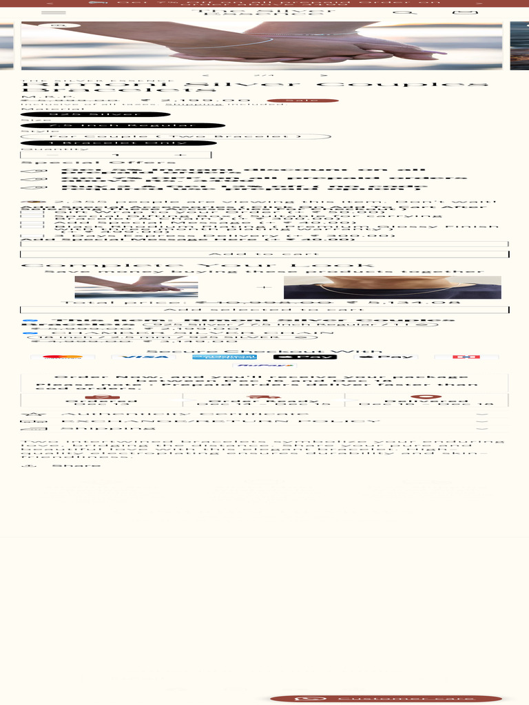 Rimoni Silver Couples Bracelets - The Silver Essence | PDF | Business