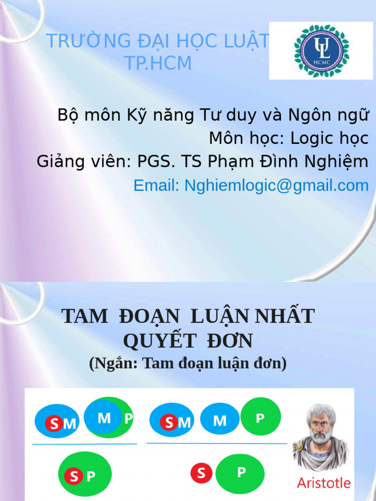 Bai 8. Tam Đọan Luận Đơn 2024 | PDF