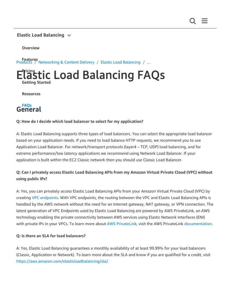 Elastic Load Balancing FAQs - Amazon Web Services | PDF | Public Key ...