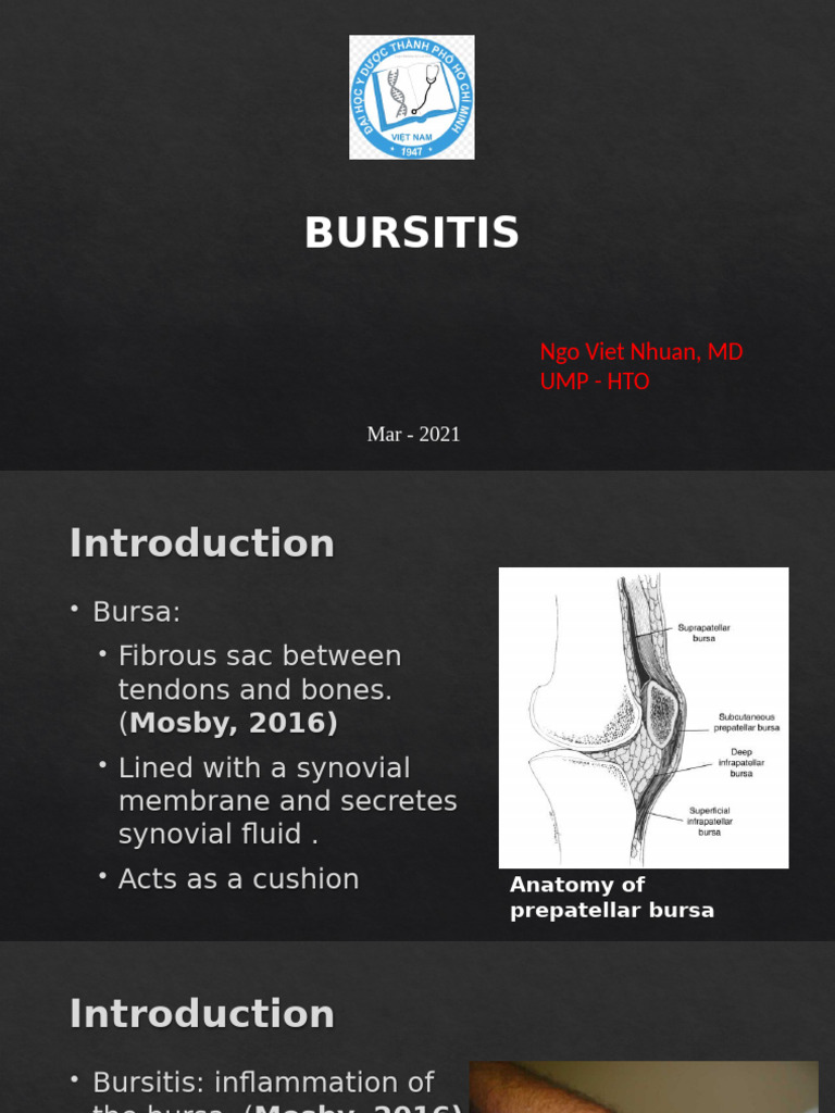 10.bursitis Bs Nhuận | PDF | Knee | Causes Of Death