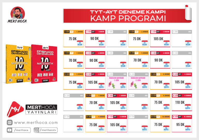 TYT-AYT Deneme Kamp Planı Conv Yatay | PDF