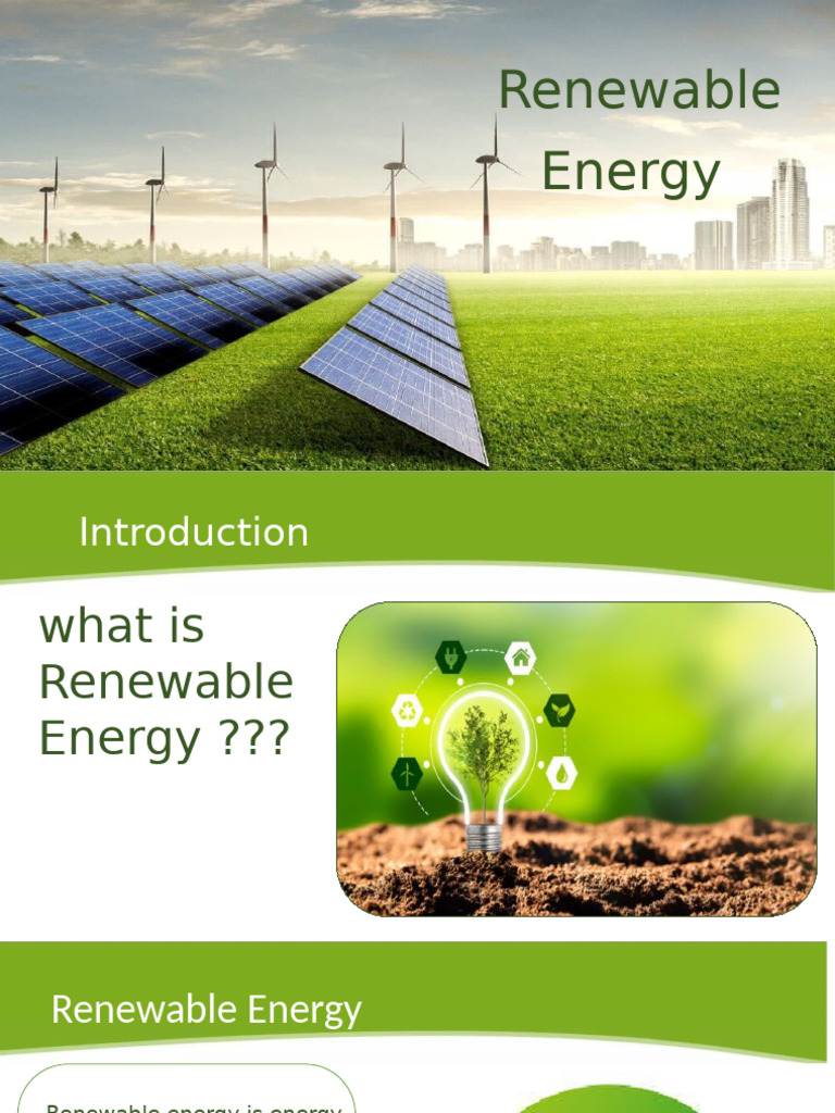 renewable energy | PDF | Renewable Energy | Energy Development