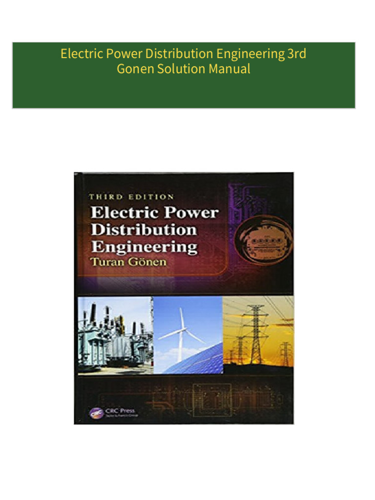 PDF Electric Power Distribution Engineering 3rd Gonen Solution Manual ...