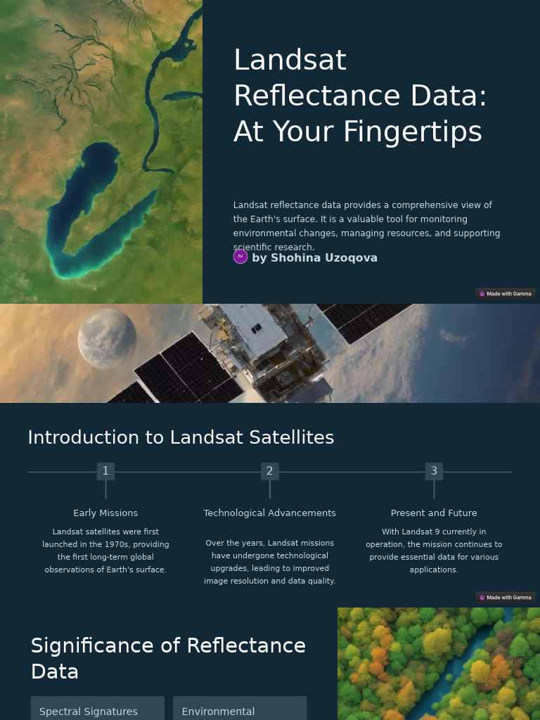 Landsat Reflectance Data at Your Fingertips | PDF | Geographic Information System | Earth Sciences