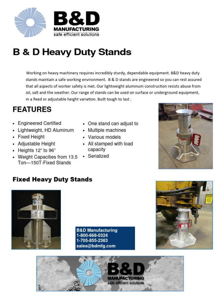 Stands Tear Sheet | PDF