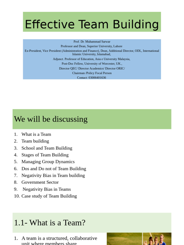 Effective Team Building | PDF | Team Building | Mindset