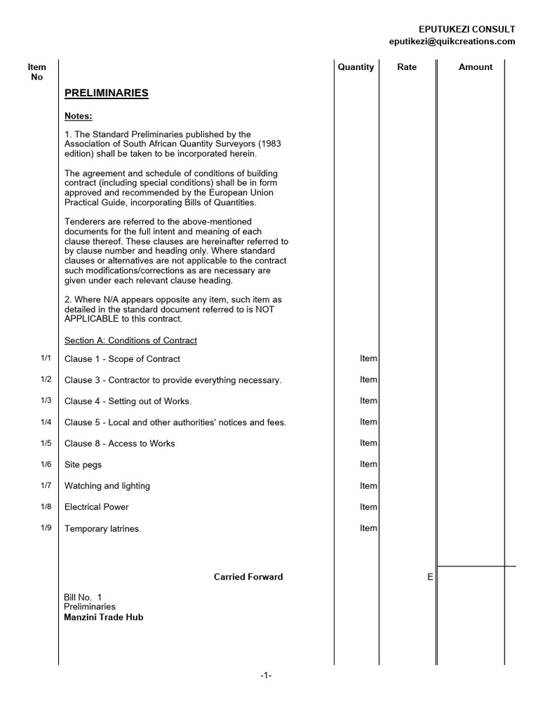 Construction Tender Document | PDF | Masonry | Pipe (Fluid Conveyance)