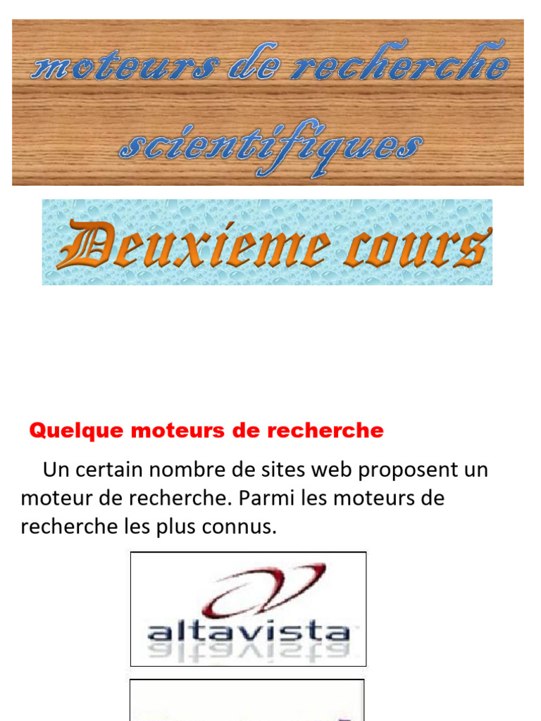 moteurs-de-recherche-scientifiques-cours-n0002-1-2 | PDF | Recherche d ...