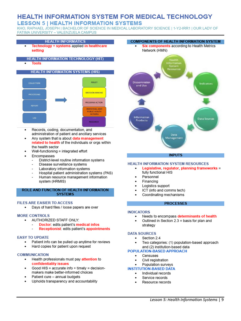 5-Health Information Systems | PDF | Health Informatics | Electronic ...