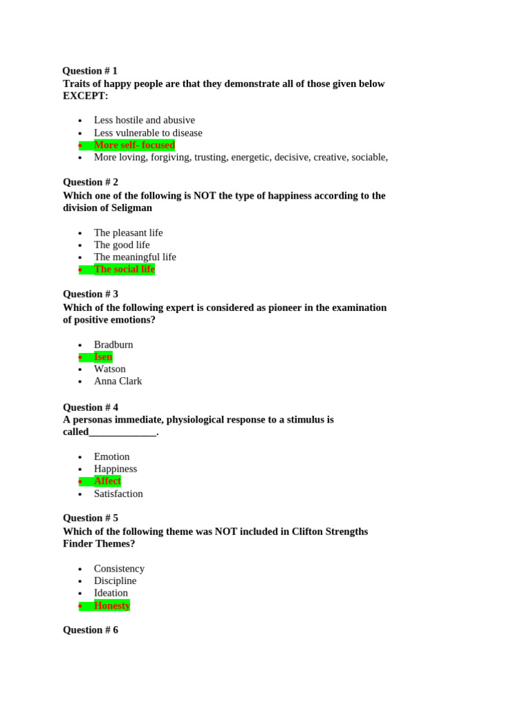 PSY 409_QUIZ 2 | PDF