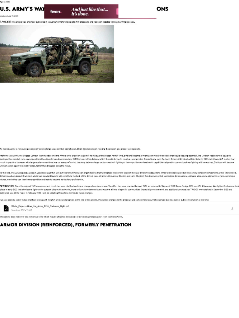 U.S. Army's Way Forward | PDF