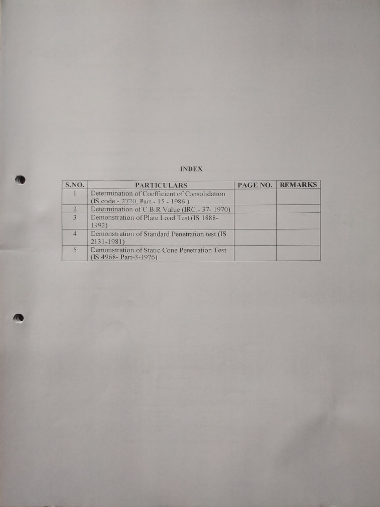 Geotechnical Practical File | PDF