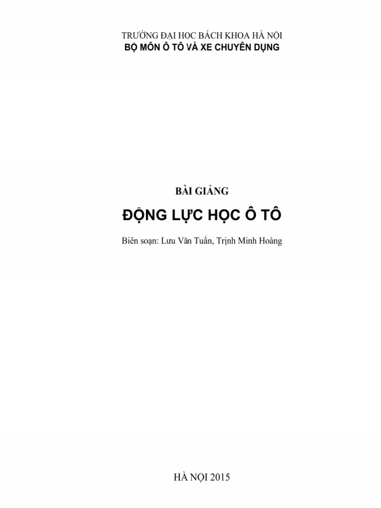 TLGD - Dong Luc Hoc o To | PDF
