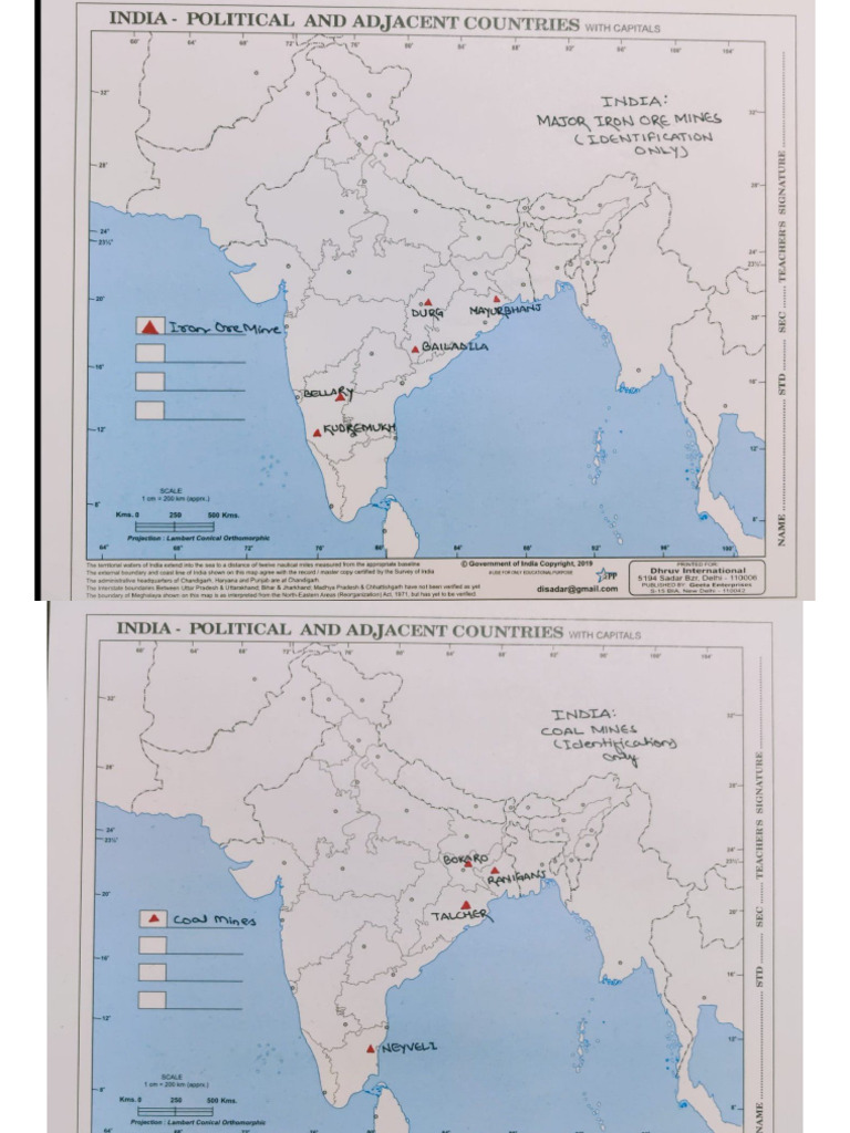 Map Work of CH - 5, 6 and 7 | PDF
