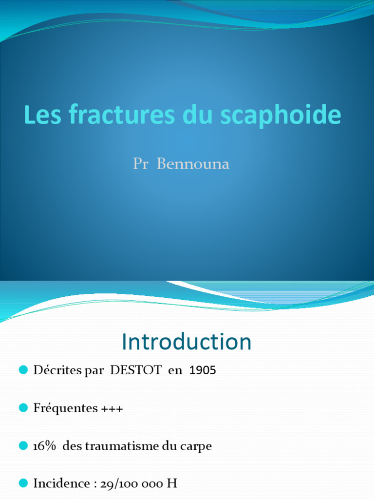 Classification des fractures du scaphoïde | PDF | Médecine clinique ...