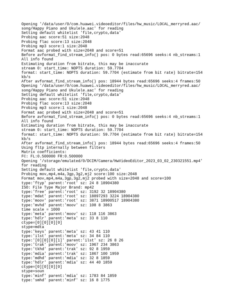 Av Log | PDF | Multimedia | Computer Data