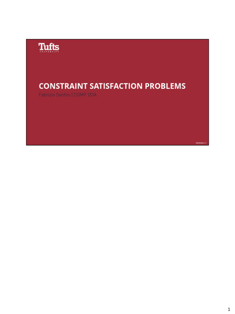 06 Constraint Satisfaction Problems | PDF | Theoretical Computer Science | Computer Programming