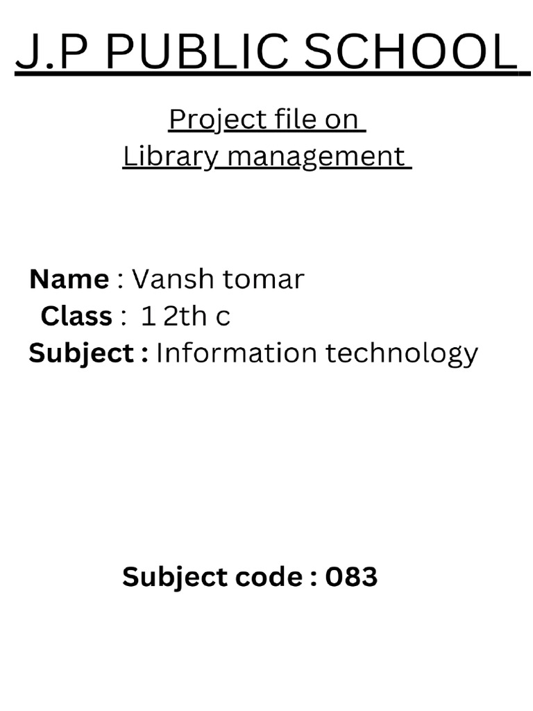 CS Project File 1 | PDF