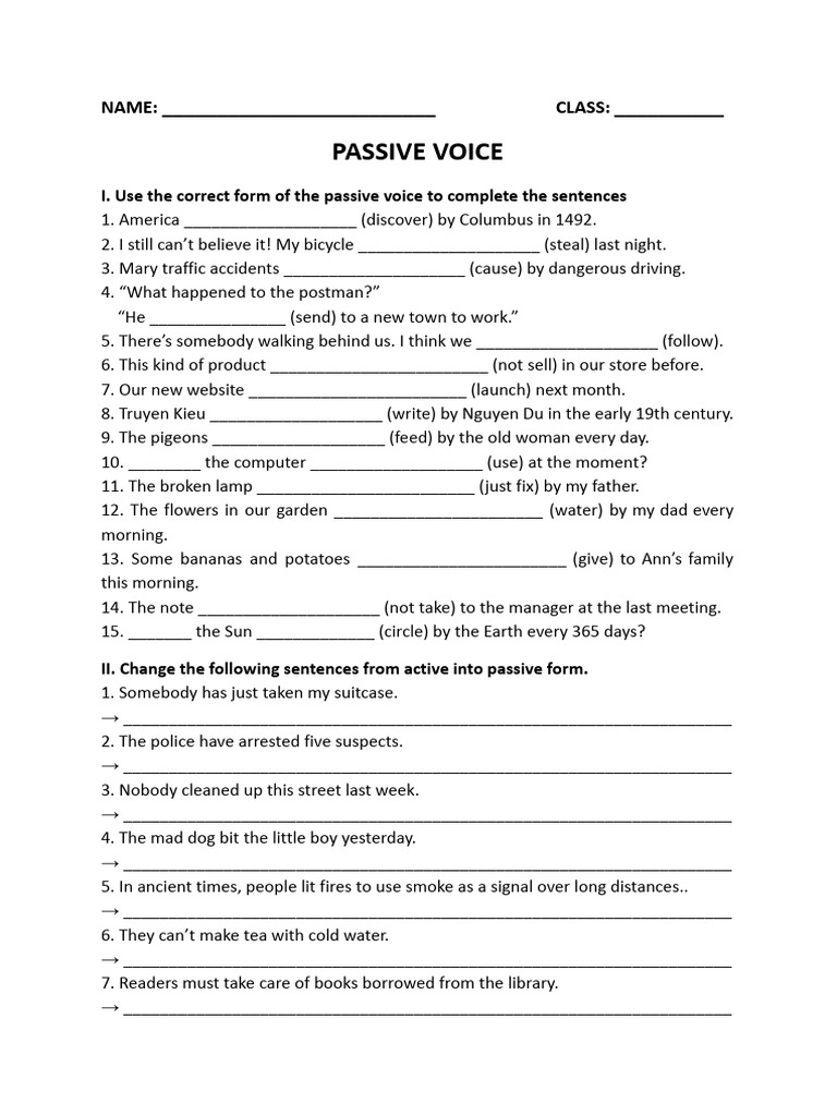 Passive voice (1) | PDF