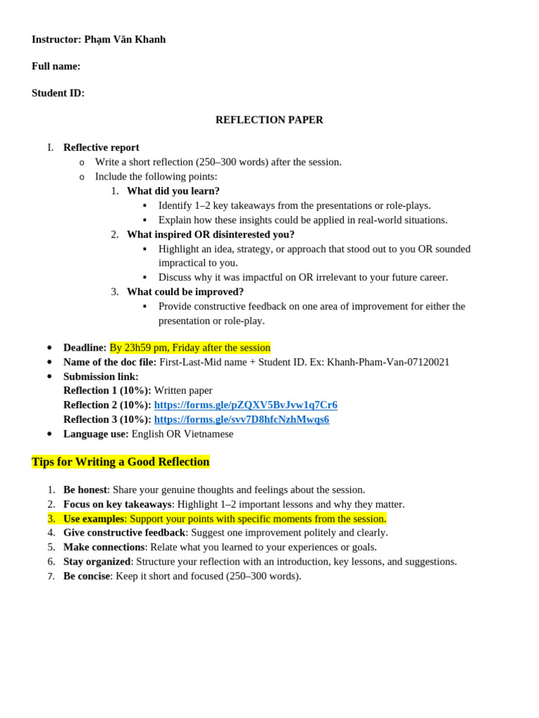 Reflection Paper | PDF