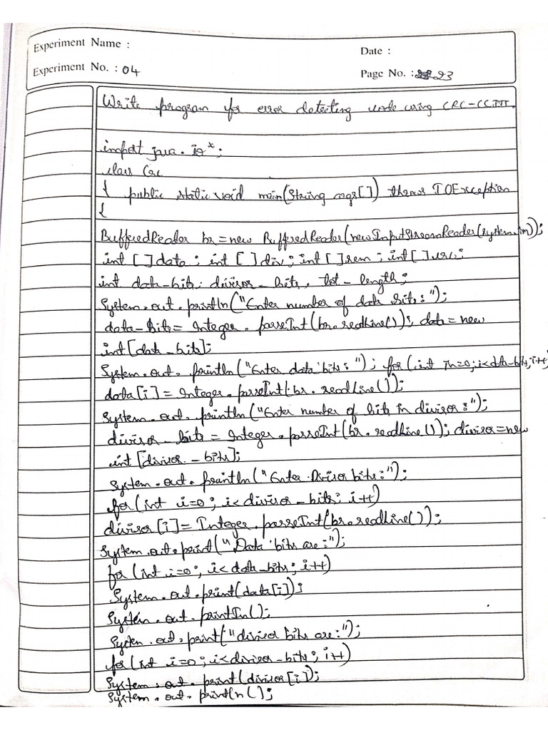 CN Lab Exp 4 To 9 | PDF