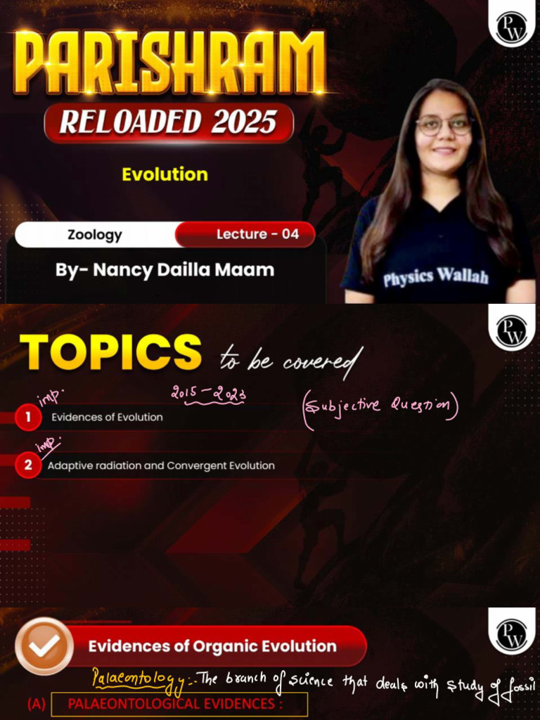 Evolution 04 _ Class Notes _ Parishram Reloaded 2025 | PDF