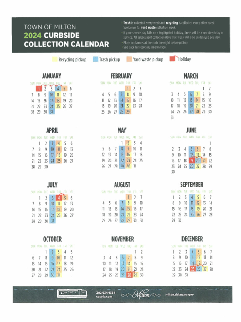 2024 Waste Collection Calendar | PDF