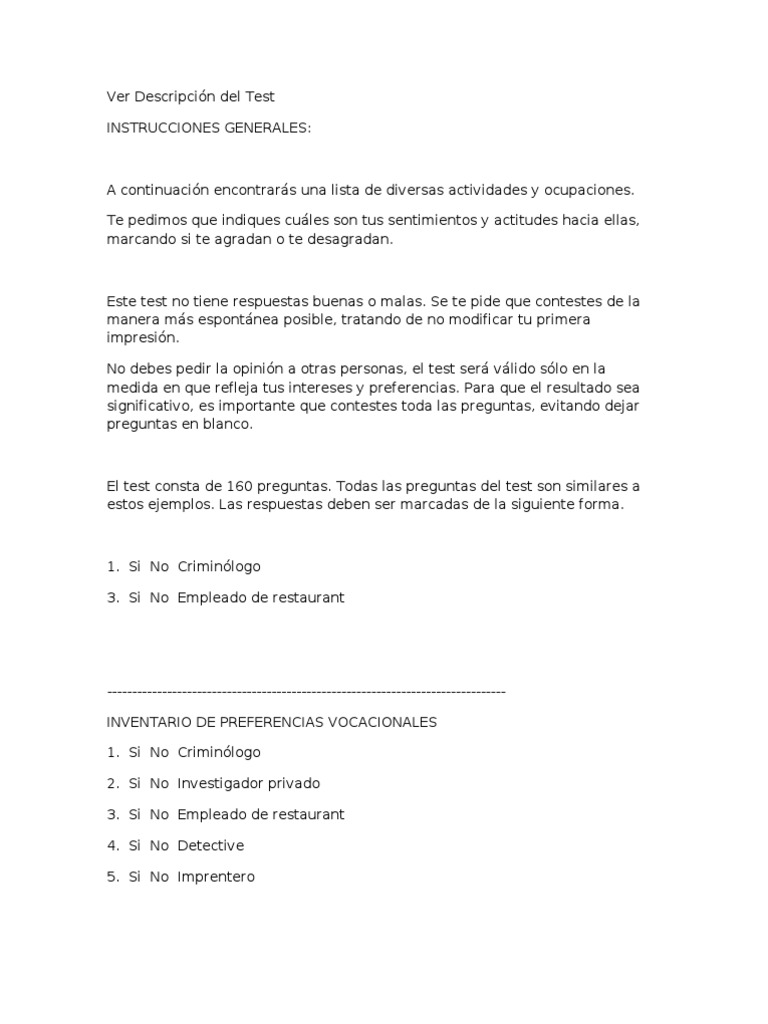 Test de Holland | Educación avanzada