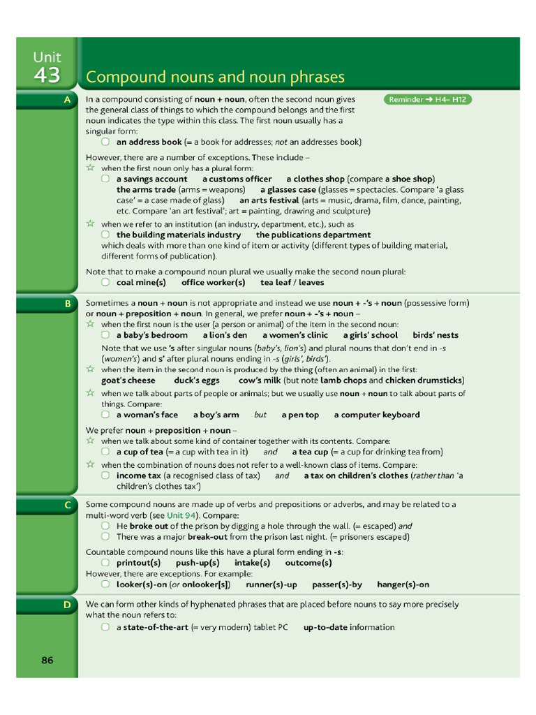 Noun & Compound noun_đã chỉnh sửa | PDF