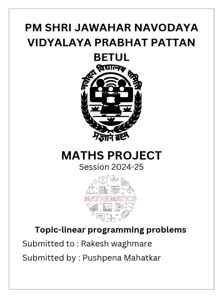 682520996-Maths-Project-Lpp - PDF 20241224 214030 0000 | PDF | Mathematical Optimization ...