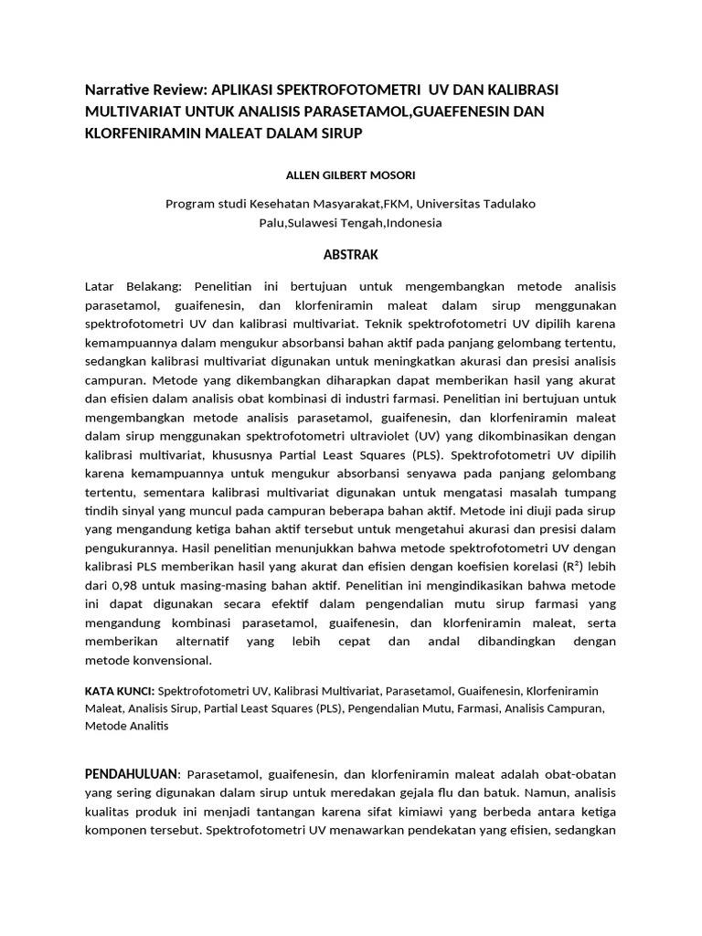 Uas Obat Biokimia (Allen Gilbert Mosori) | PDF