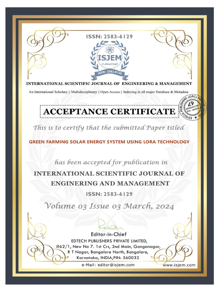 ISJEM Sample Certificate | PDF