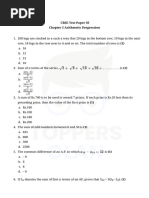 Case Based Questions - Aithmetic Progressions - Mathematics (Maths ...