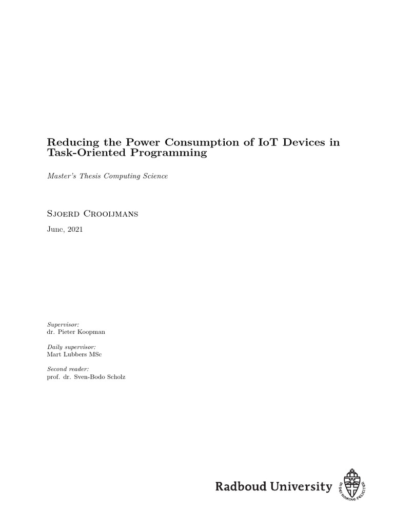 Sjoerd Crooijmans | PDF | Internet Of Things | Computer Network