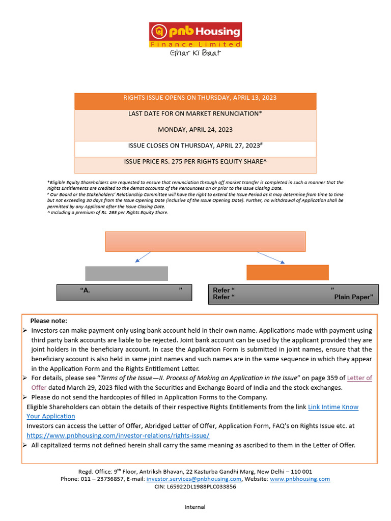How To Apply For Rights Issue 1 | PDF | Securities (Finance) | Equity ...