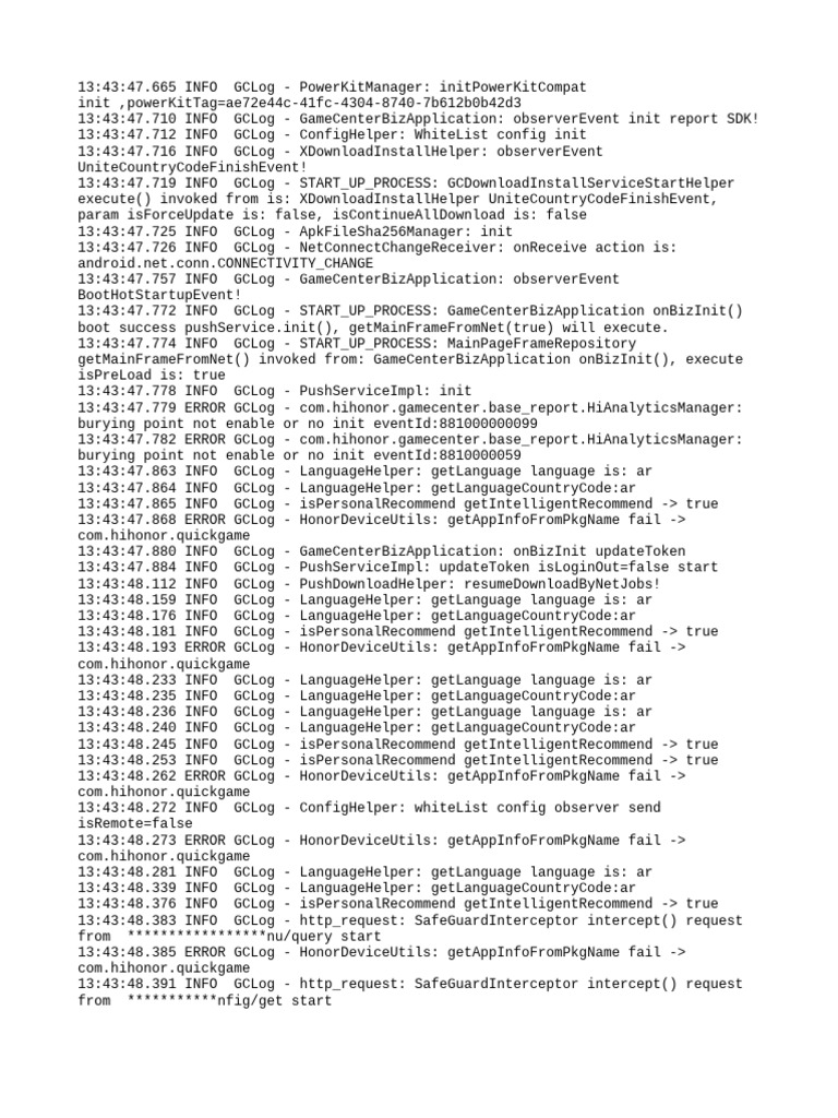 GameCenter Initialization Log Analysis | PDF | Computer Science ...
