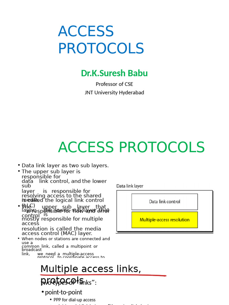 Understanding Access Protocols in Networking | PDF | Channel Access ...