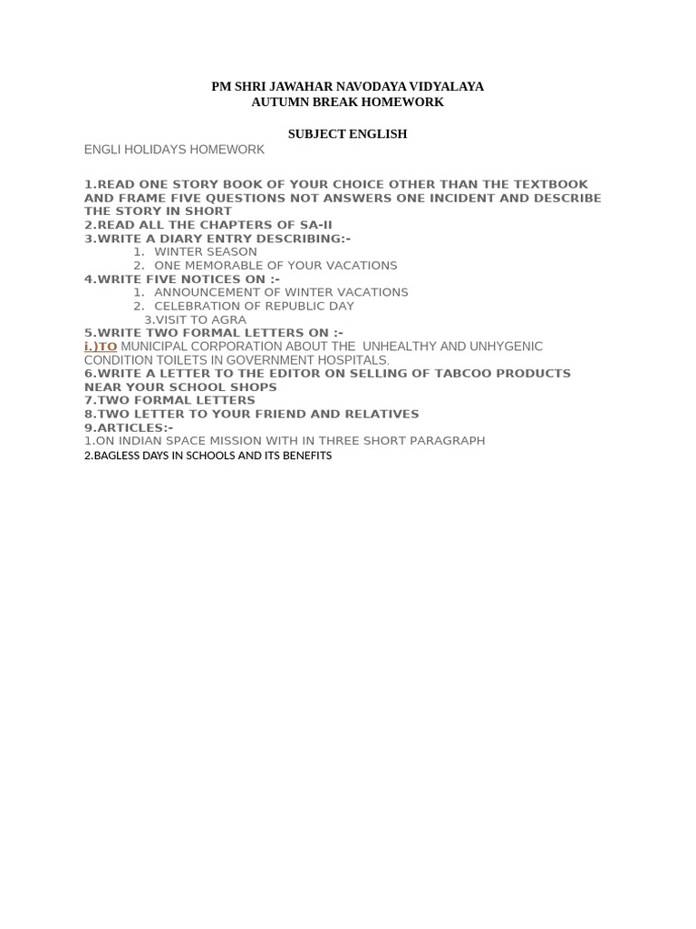 Assignment Class 8 Autumn Break 2024 | PDF Assignment Class 8 Autumn Break 2024 | PDF
