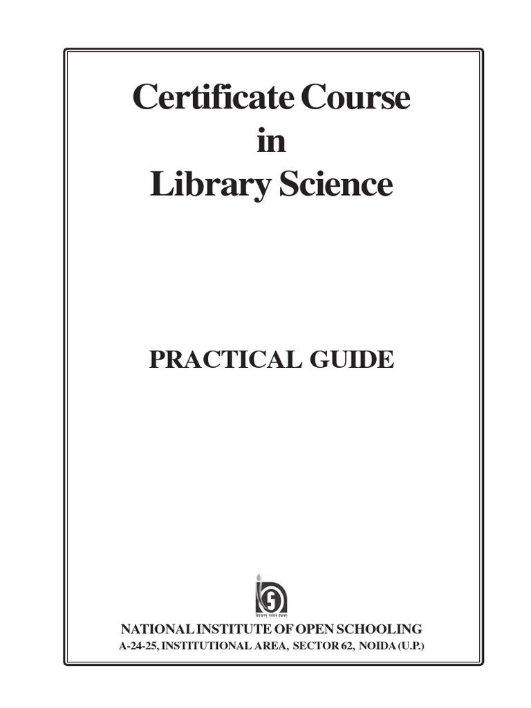 Library Science Certificate Course Guide | PDF | Libraries | Digital ...