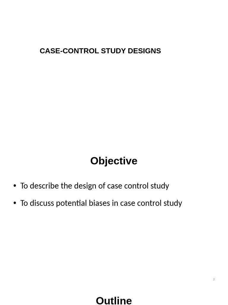 Case-Control Designs | PDF | Cohort Study | Confounding
