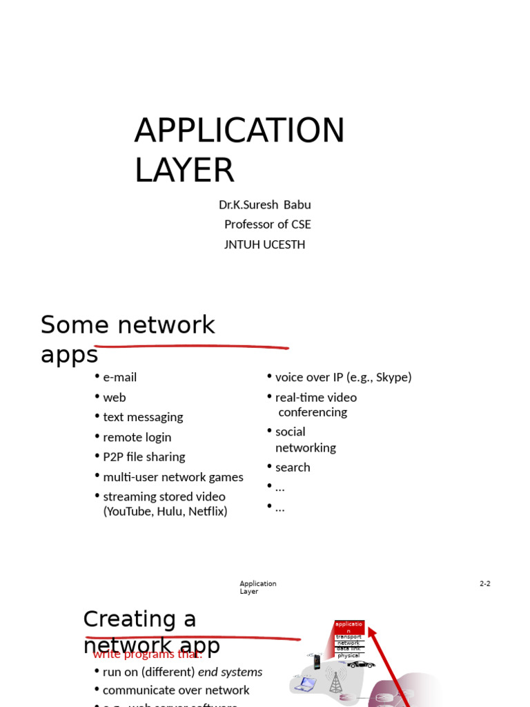 Chap-5-Application Layer | PDF | Domain Name System | Web Server