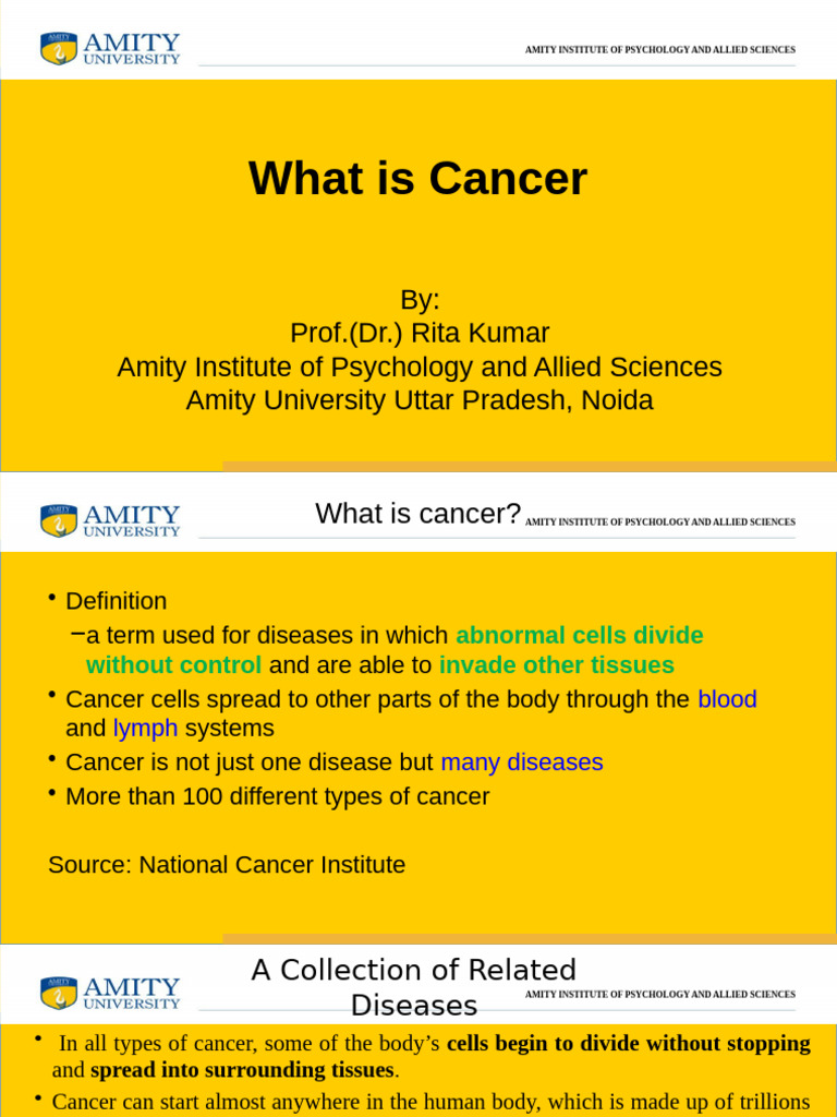Unit-2 Cancer Presentation | PDF | Metastasis | Cancer