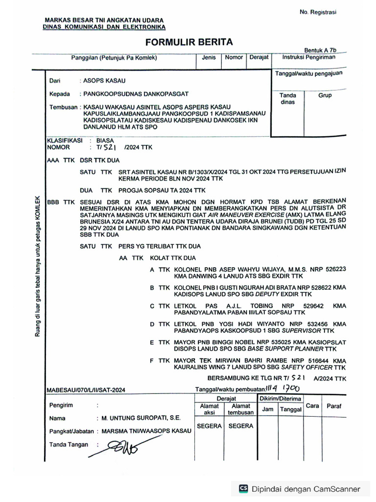 TLG Gerak Amx Elang Brunesia Ta 2024 | PDF