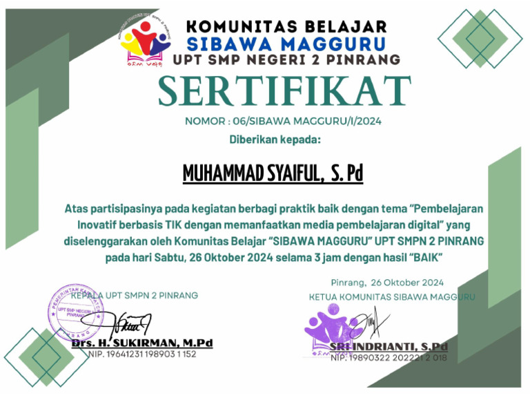 MUHAMMAD SYAIFUL, S. PD | PDF